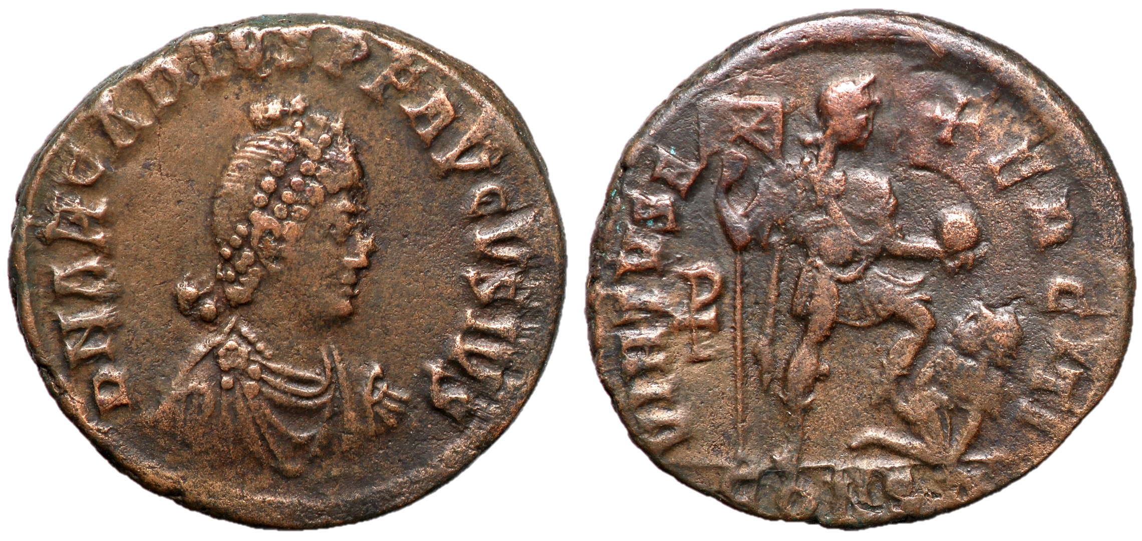 Arcadius, 383 - 408 AD, Follis of Constantinople | Roman Imperial Coins