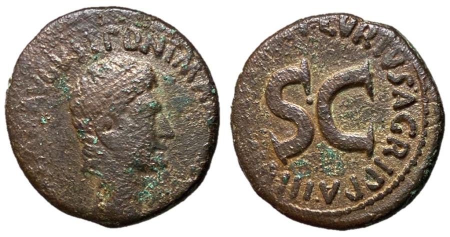 Augustus, 27 BC - 14 AD, As, Agrippa, Moneyer | Roman Imperial Coins