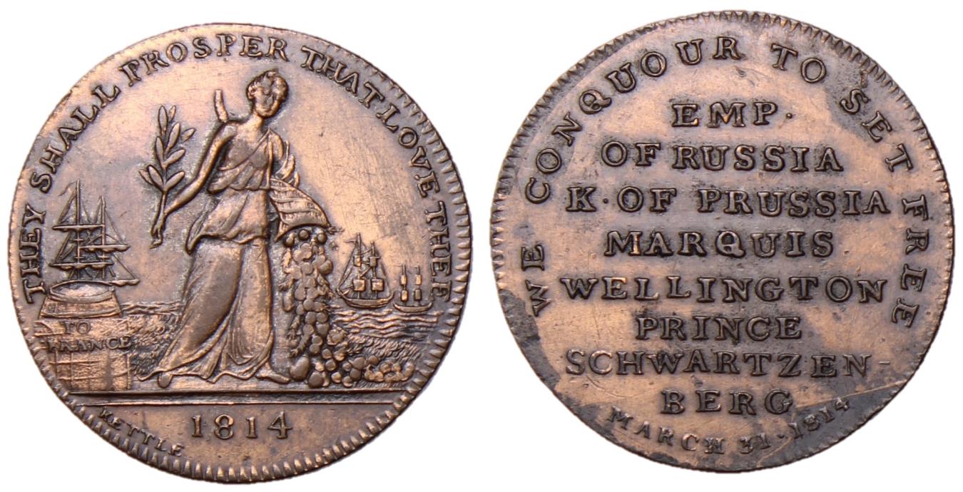 Great Britain, Treaty of Paris 1814 Token | European Coins