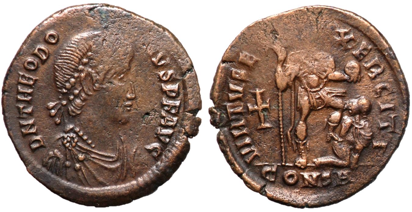 Theodosius I, 379 - 395 AD, Follis of Constantinople | Roman Imperial Coins