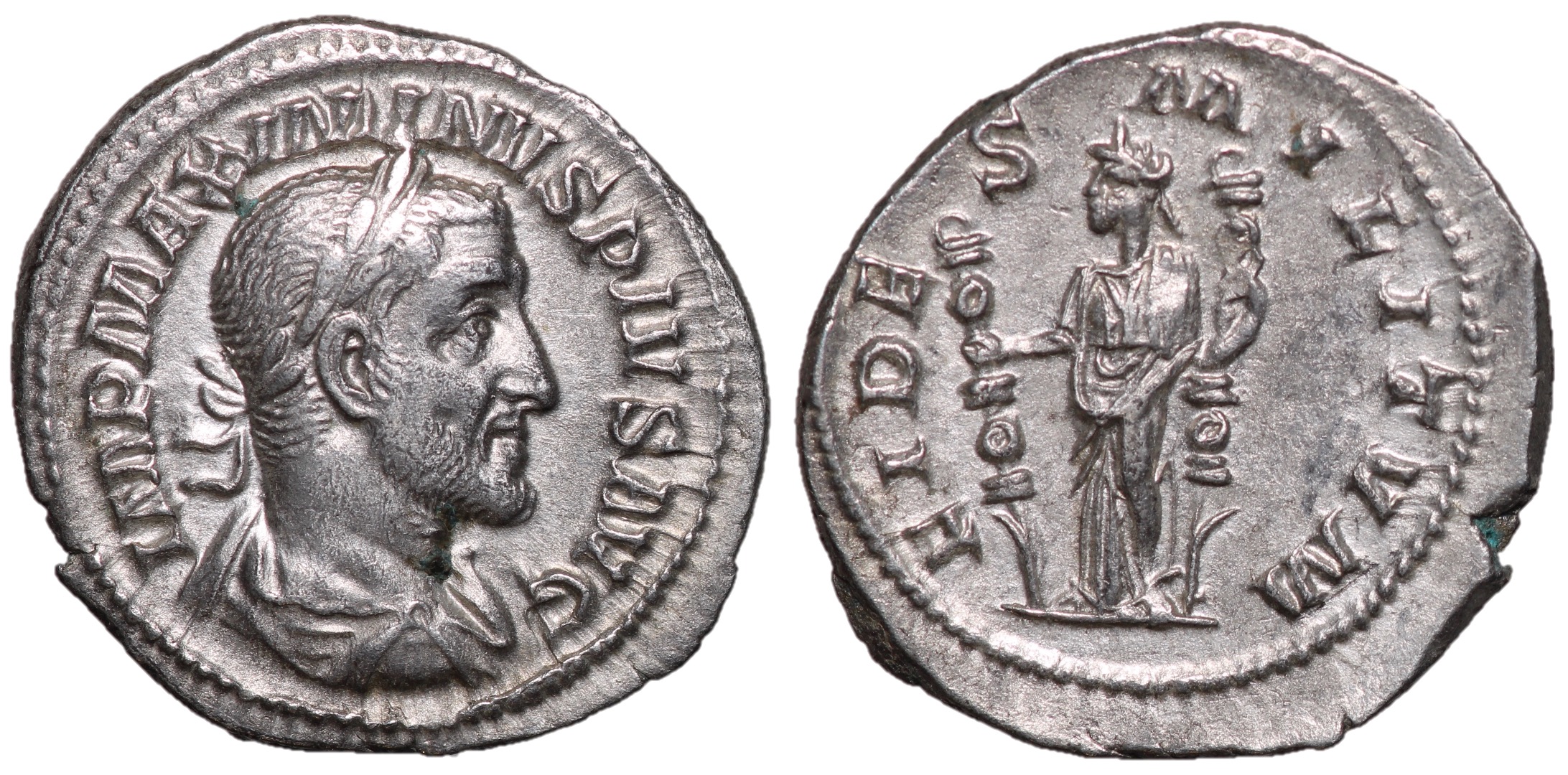 Maximinus I, 235 - 238 AD, Silver Denarius with Fides | Roman Imperial ...
