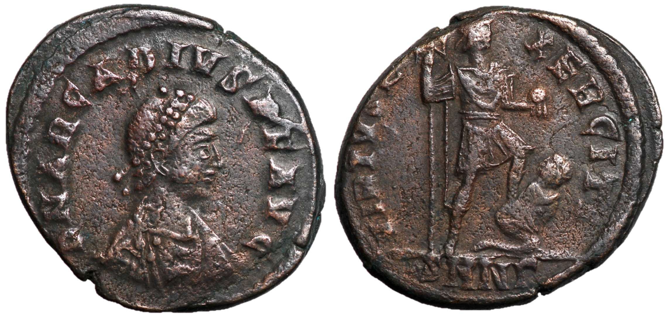 Arcadius, 383 - 408 AD, Follis of Nicomedia | Roman Imperial Coins