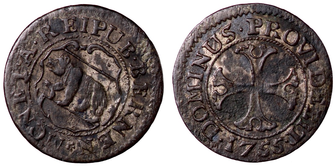 Swiss Cantons, Bern, 1755 Silver Kreuzer | European Coins