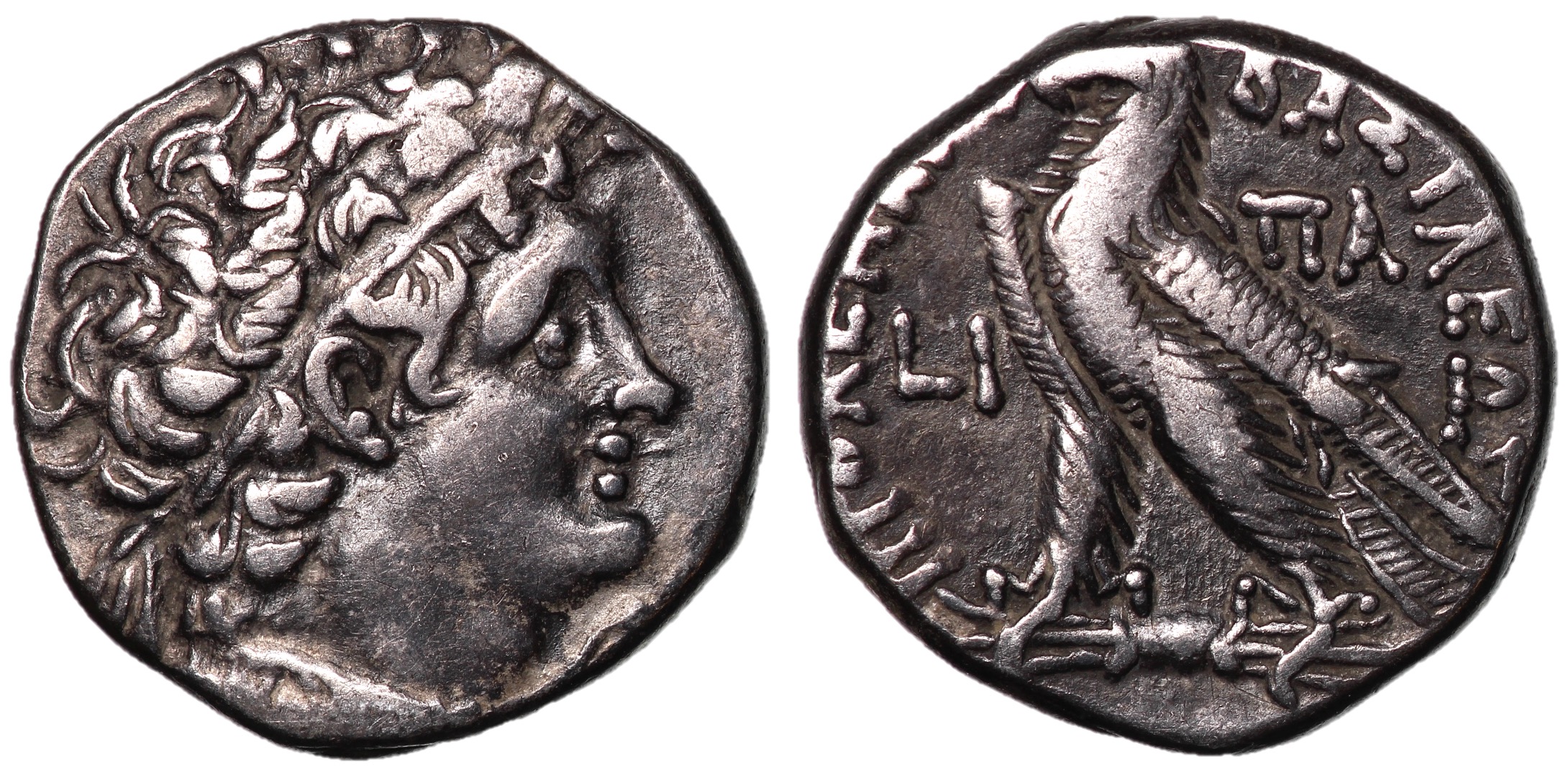 Ptolemaic Kings, Cleopatra III & Ptolemy IX, 116 - 107 BC, Silver ...