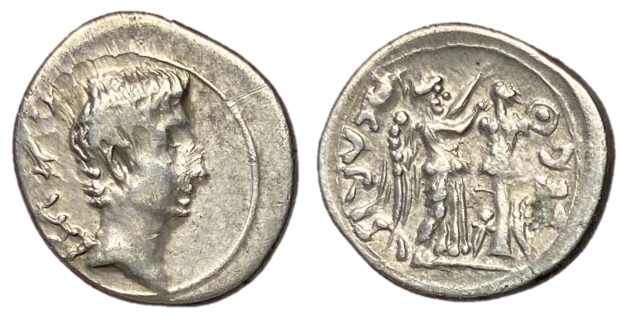 Augustus, 27 BC - 14 AD, Silver Quinarius, Spain, Emerita Mint
