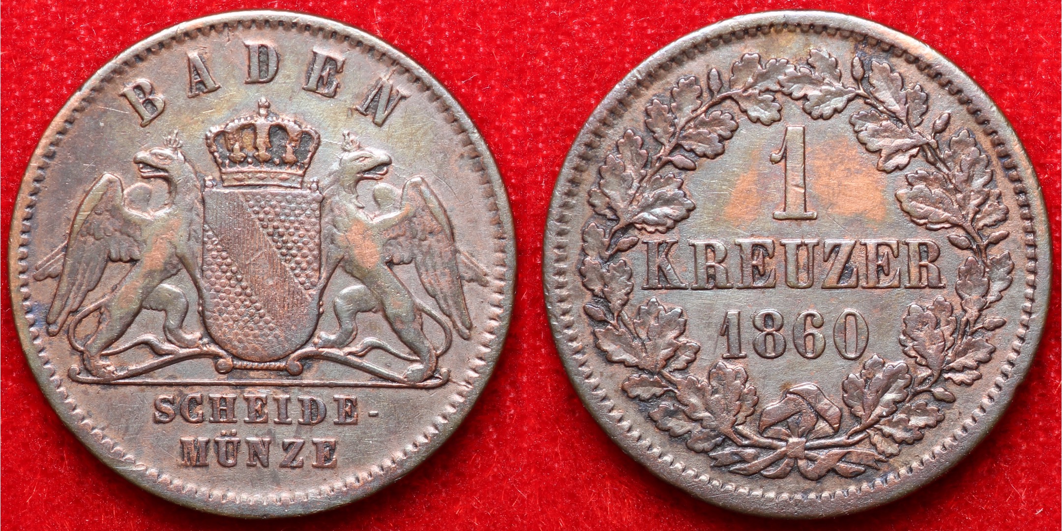 German States, Baden, 1860 Kreuzer | European Coins