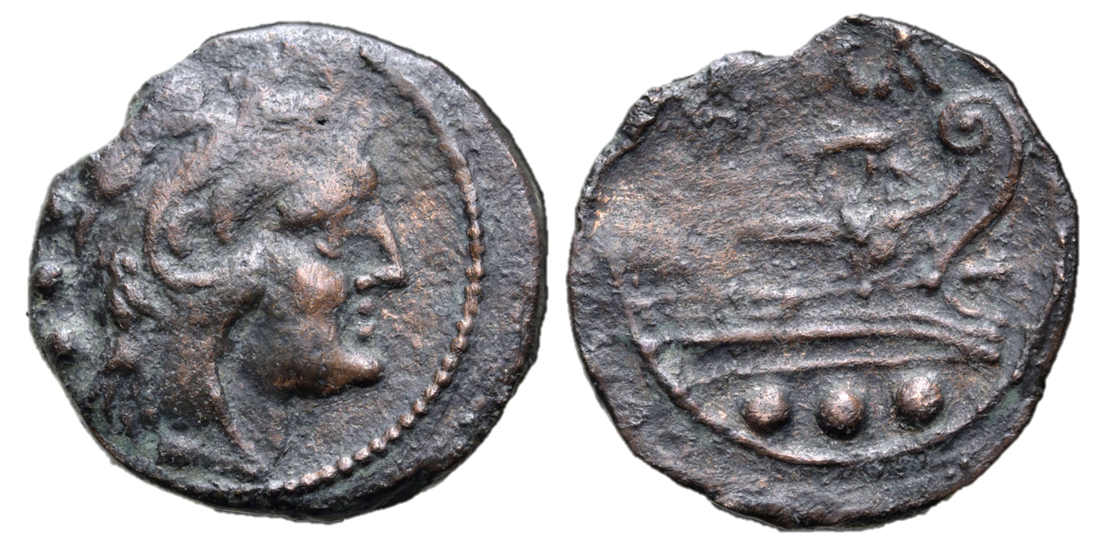 Roman Republic, Anonymous, after 211 BC Quadrans | Roman Republican Coins