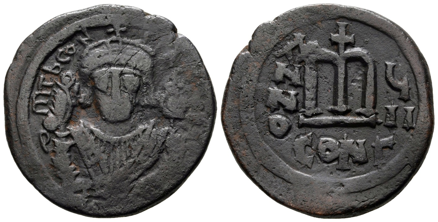 Tiberius II Constantine, 578 - 582 AD, Follis of Constantinople