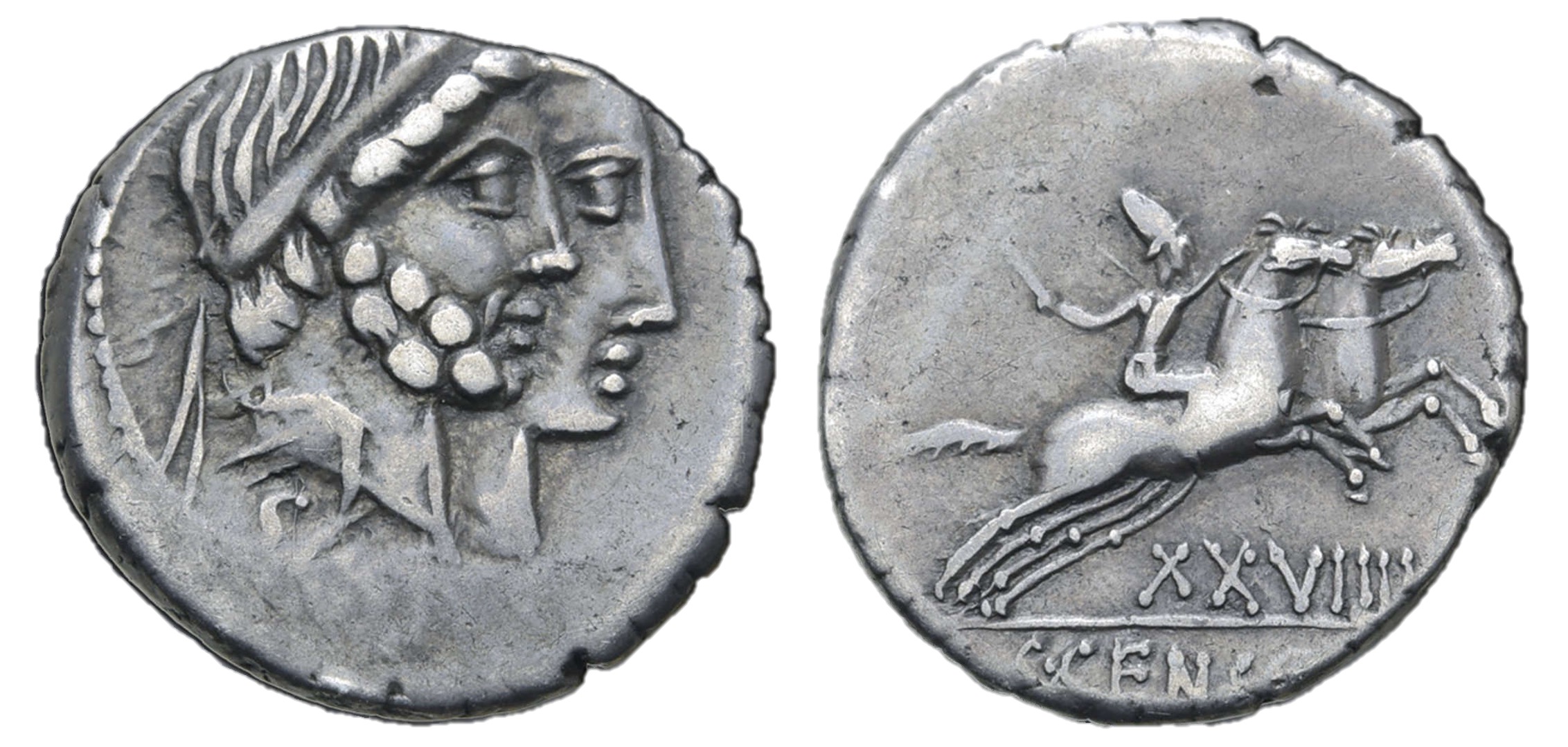 C. Marcius Censorinus, 88 BC, Silver Denarius, Rare | Roman Republican ...
