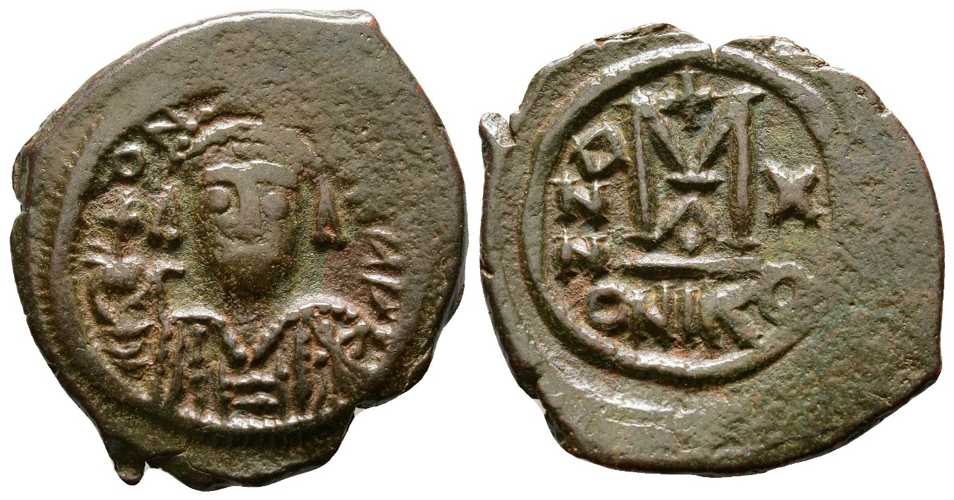 Maurice Tiberius, 582 - 602 AD, Follis of Nicomedia, 33mm | Byzantine Coins