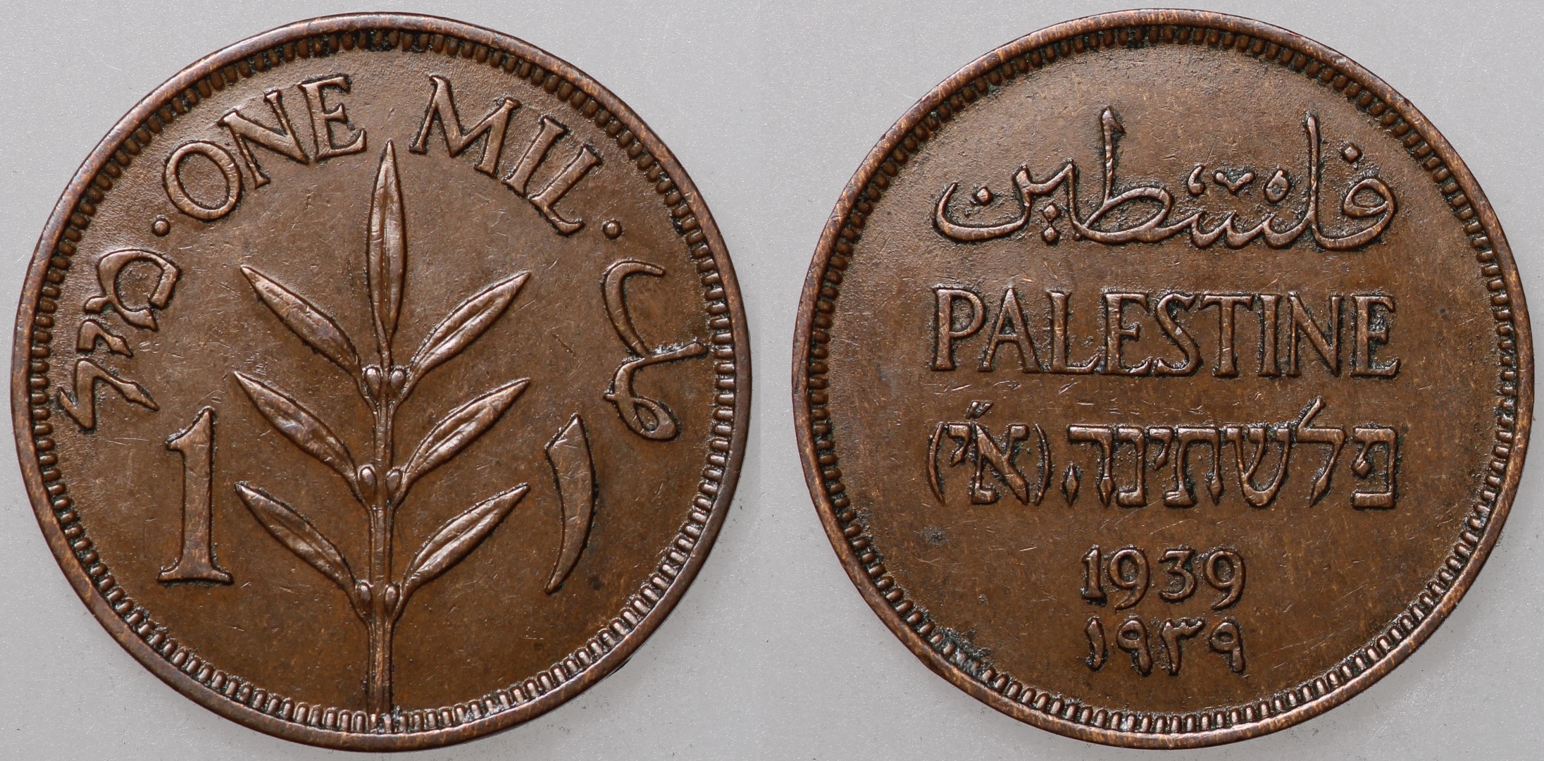 Palestine, 1938 AE Mil | Asian and Middle Eastern Coins