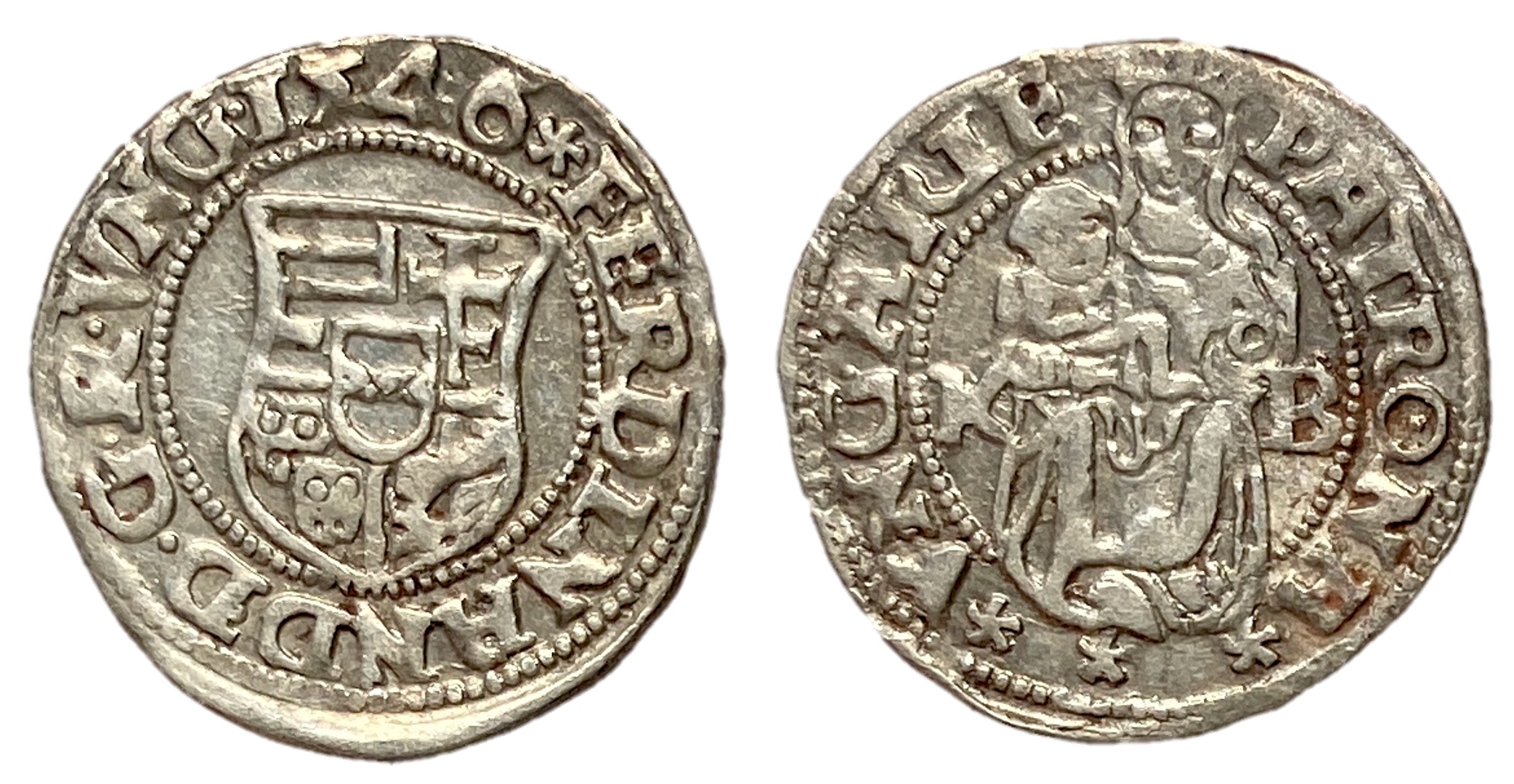 Hungary, Ferdinand I, 1546, Silver Denar | Medieval Coins
