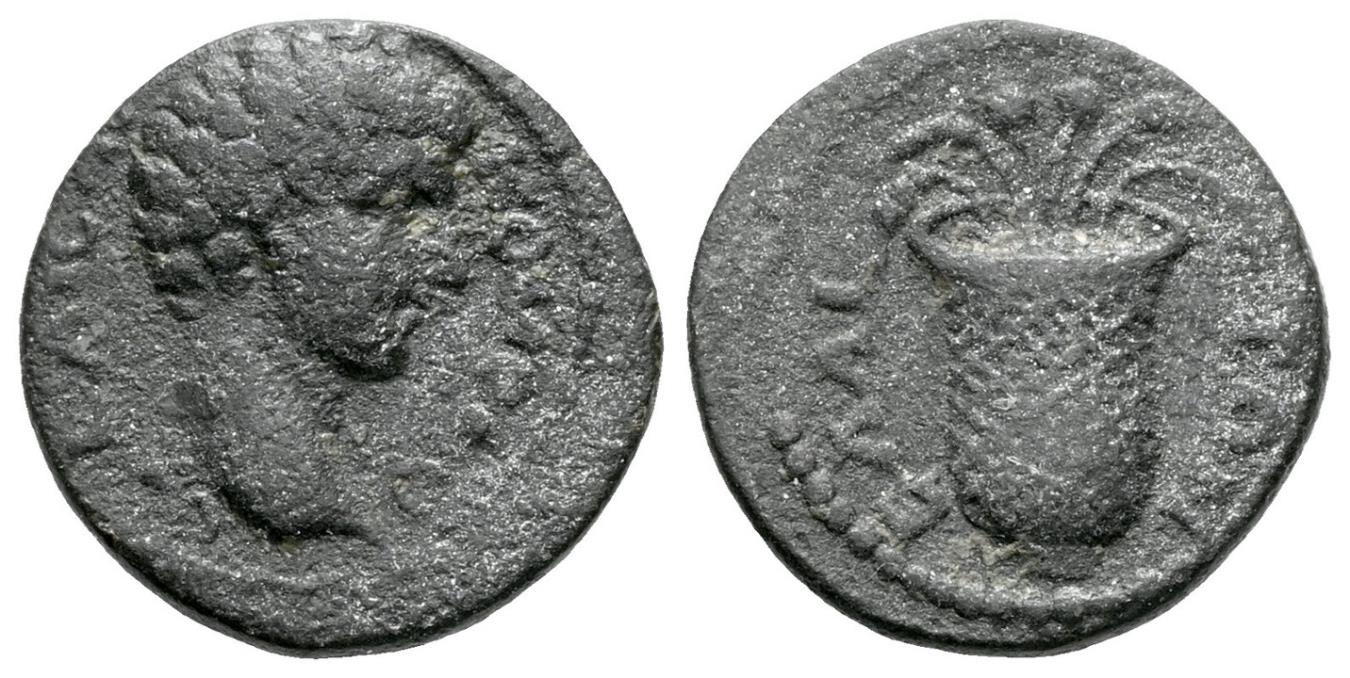 Commodus, 177 - 192 AD, AE14, Aeolis, Elaea | Roman Imperial Coins