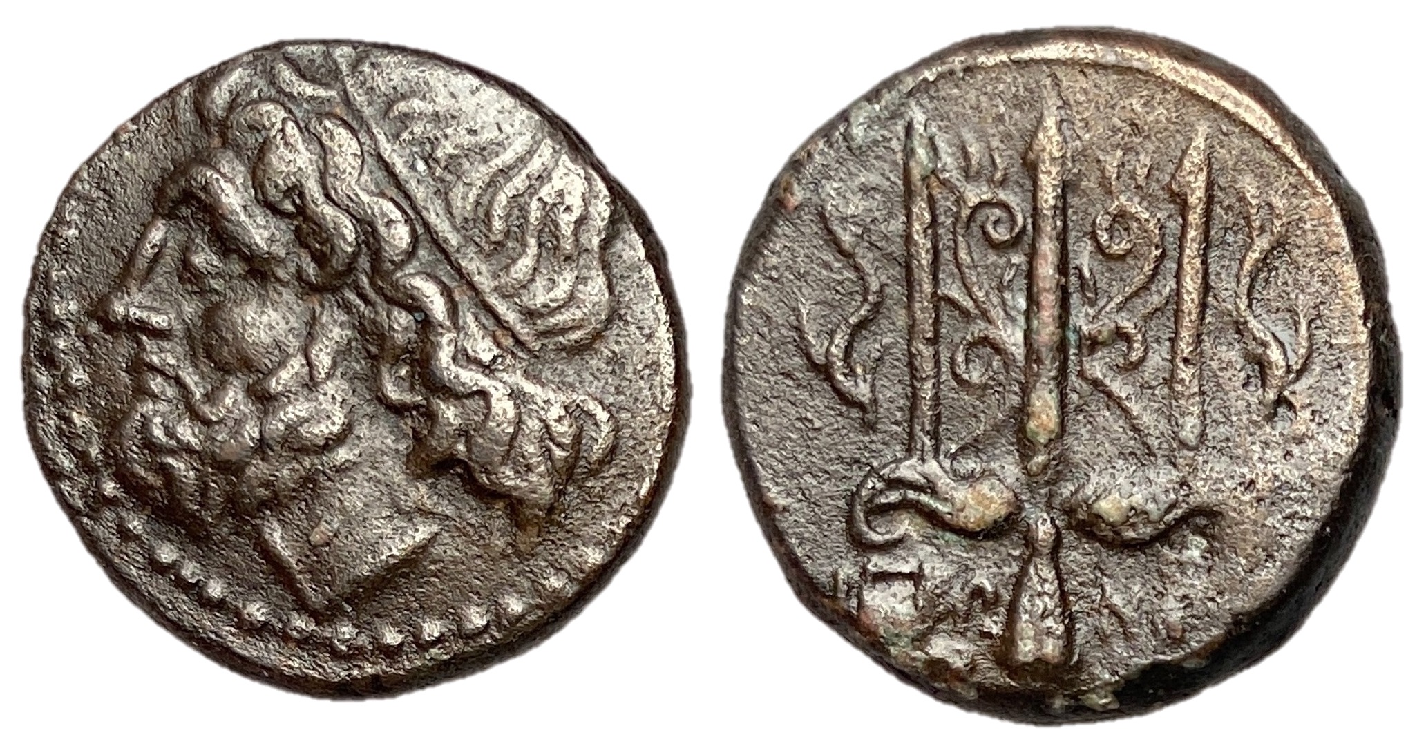 Sicily, Syracuse, Hieron II, 275 - 215 BC, AE Litra, Punic War Issue