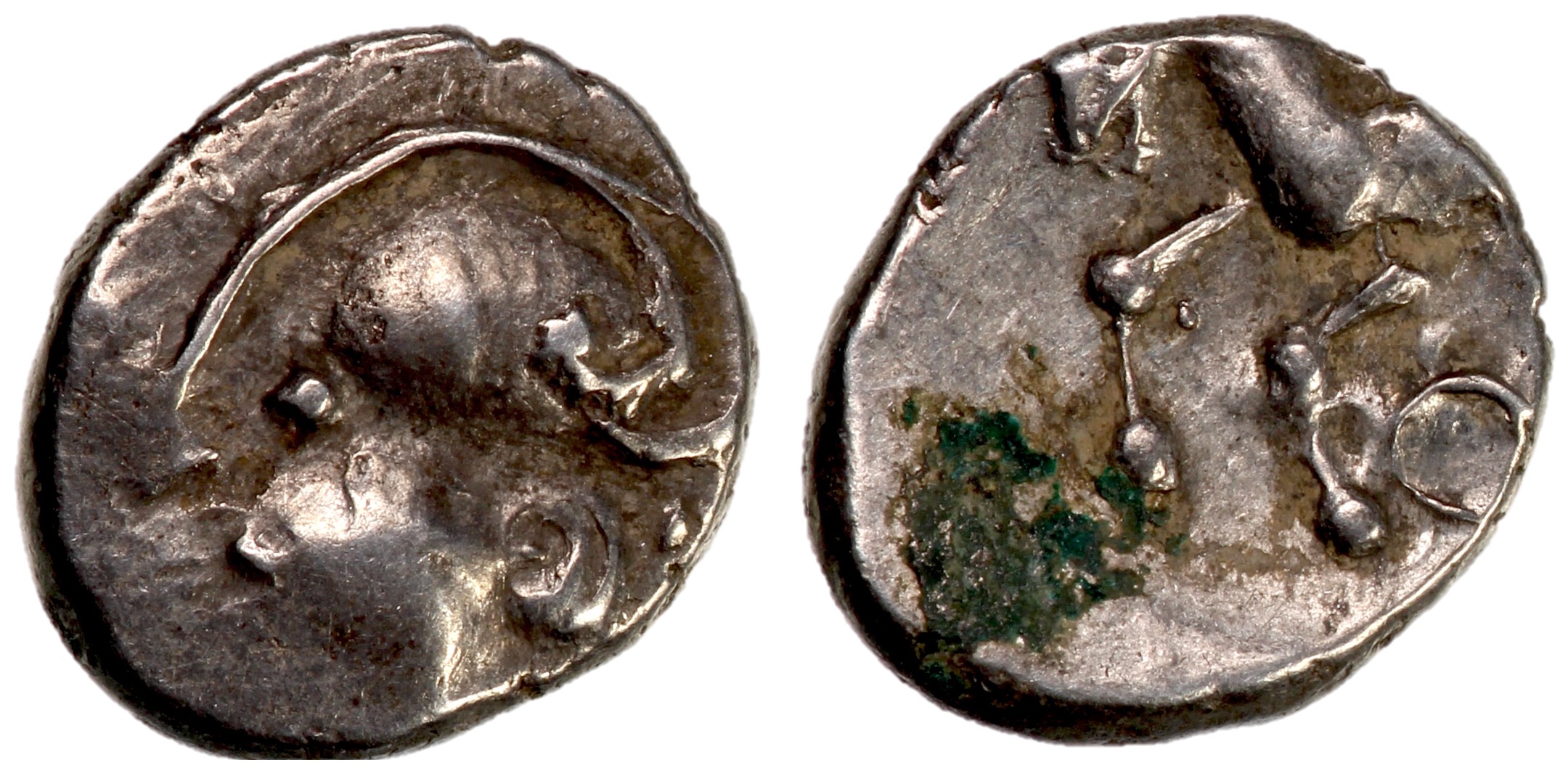 Celtic Gaul, The Audui, 1st Century BC, Silver Quinarius | Celtic Coins