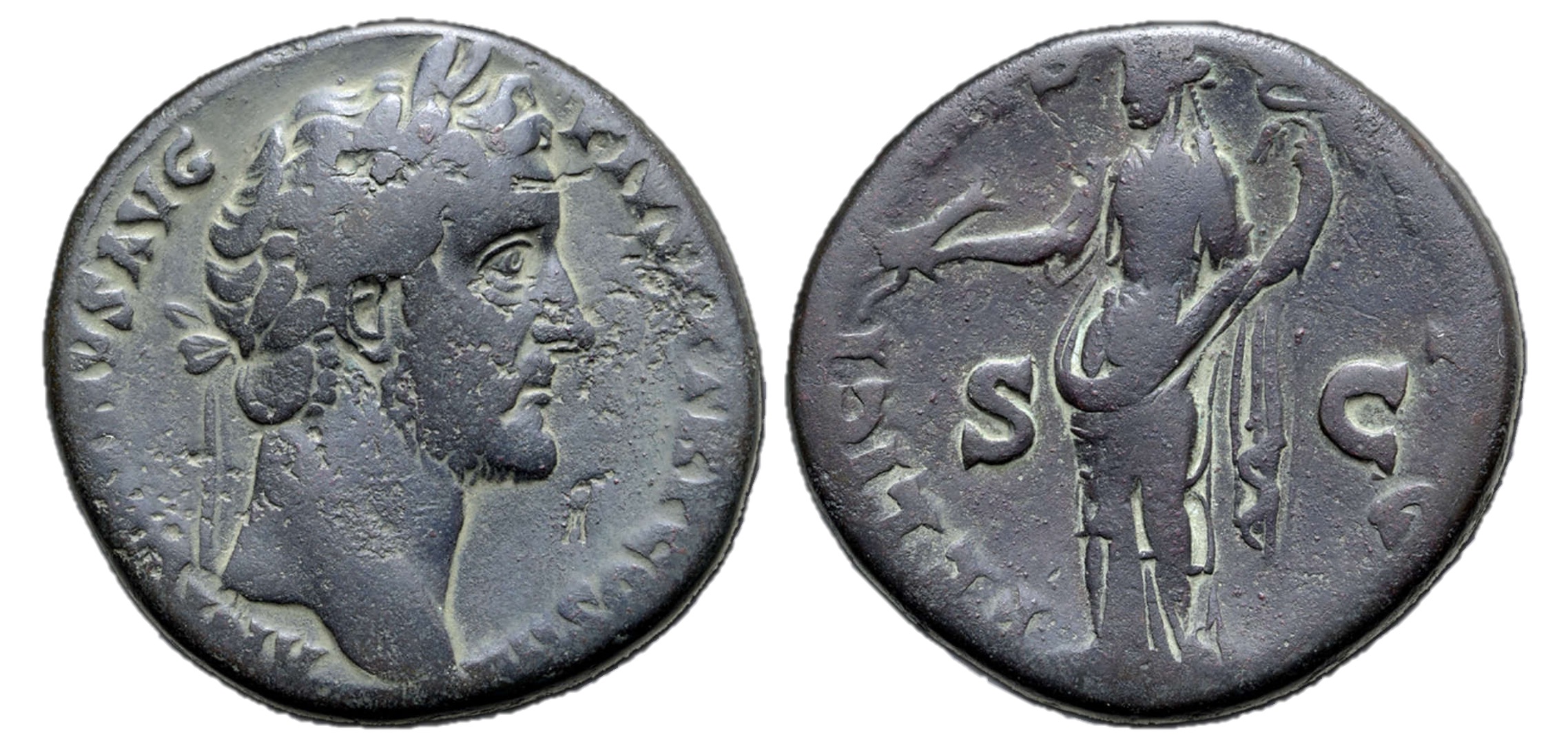 Antoninus Pius, 138 - 161 AD, Sestertius with Felicitas | Roman Imperial Coins
