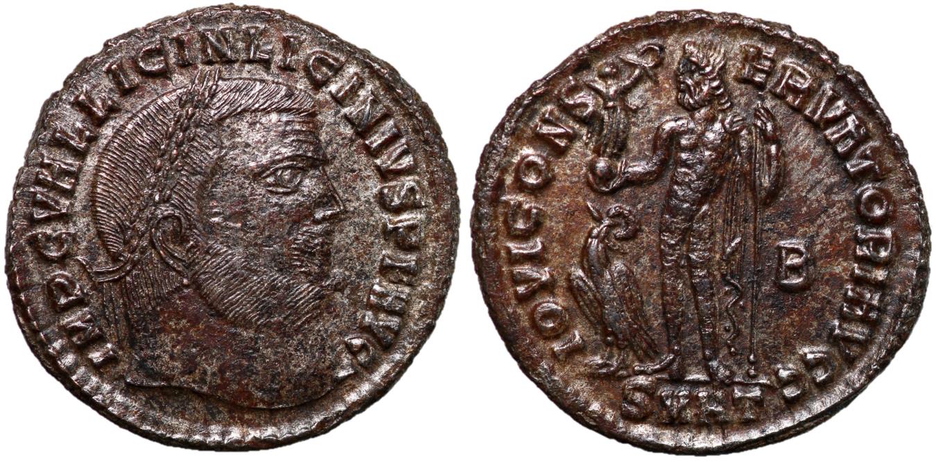 Licinius I, 308 - 324 AD, Follis of Heraclea, Rare Mint Mark | Roman ...
