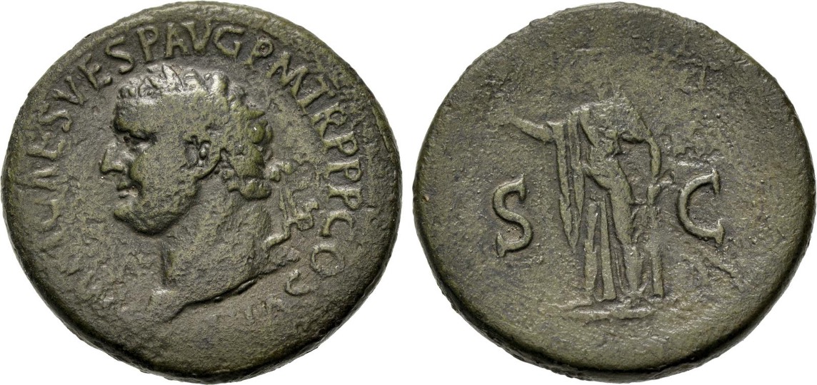 Titus, 79 - 81 AD, AE Sestertius with Spes | Roman Imperial Coins