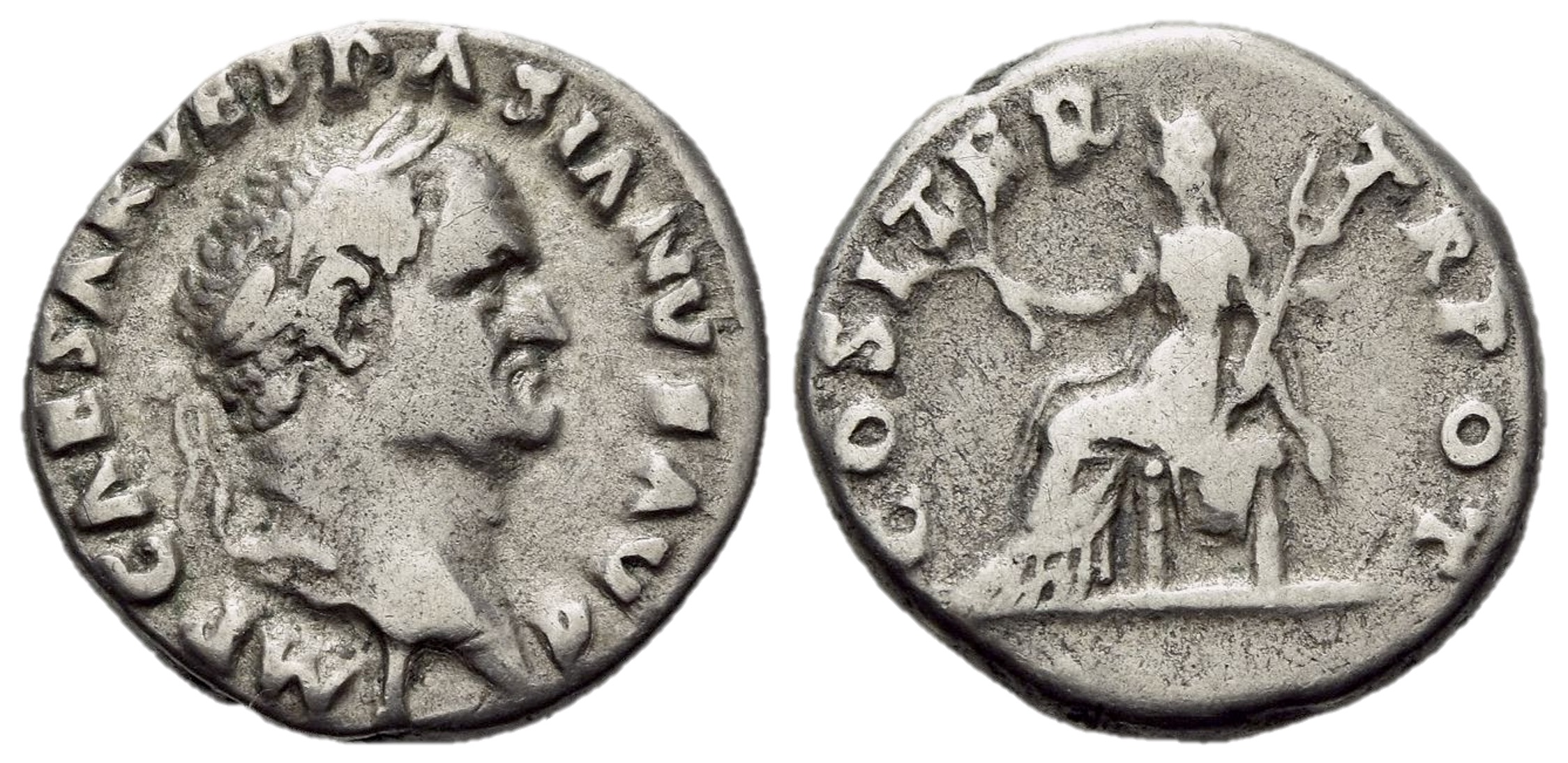 Vespasian, 69 - 79 AD, Silver Denarius with Pax | Roman Imperial Coins