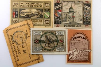 German Notgeld, 5 Notes, 1917 - 1922 | World Paper Money