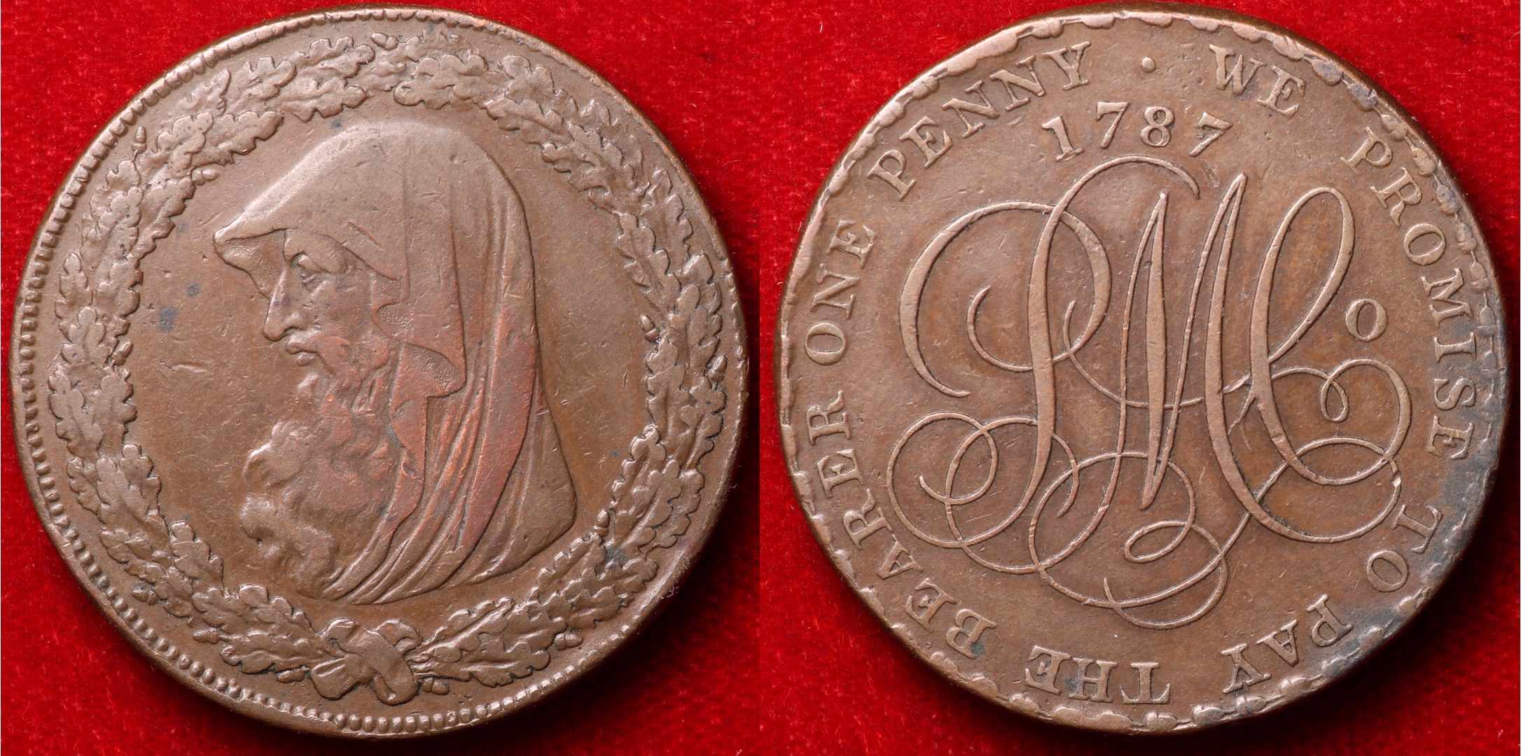 Great Britain, Anglesey, 1787 Penny Conder Token | European Coins