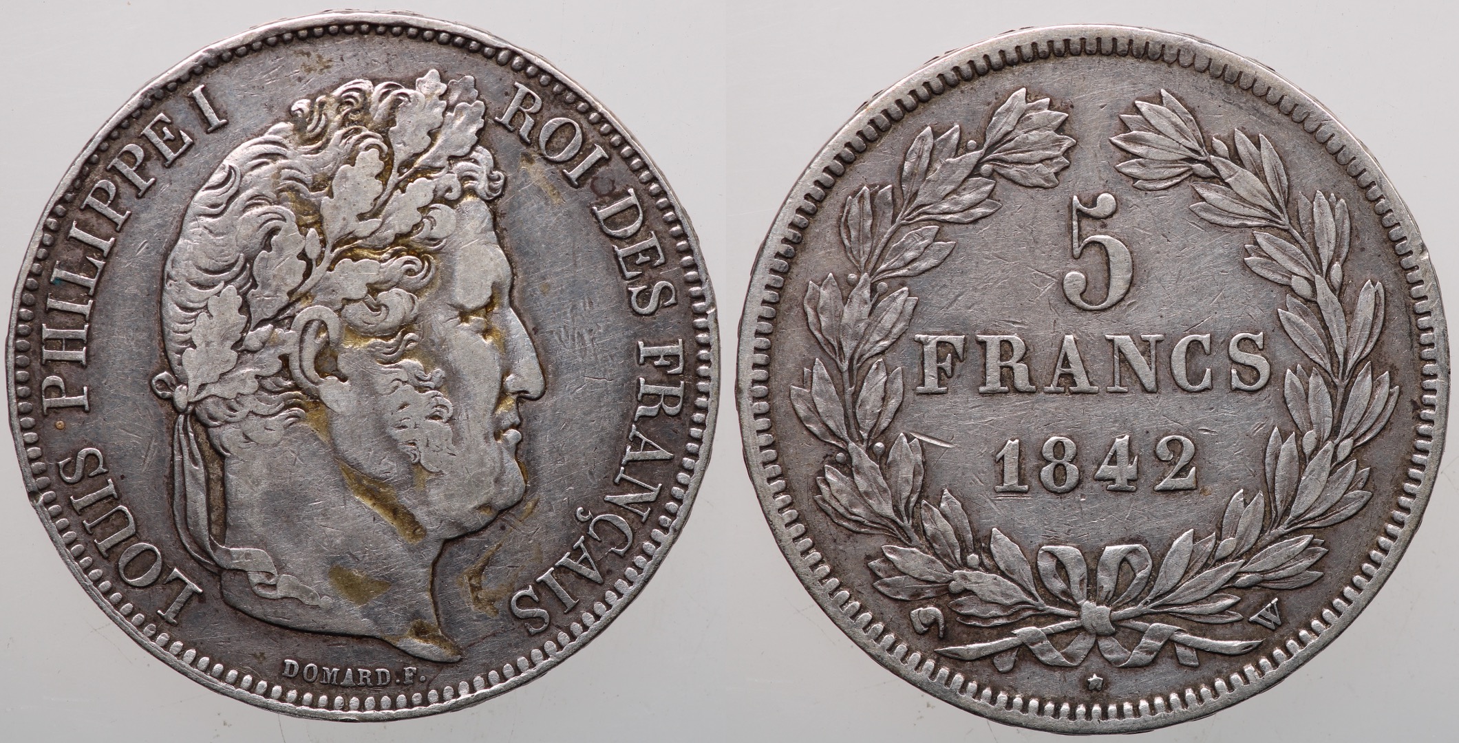 France, 1842 Silver 4 Francs, 38mm | European Coins