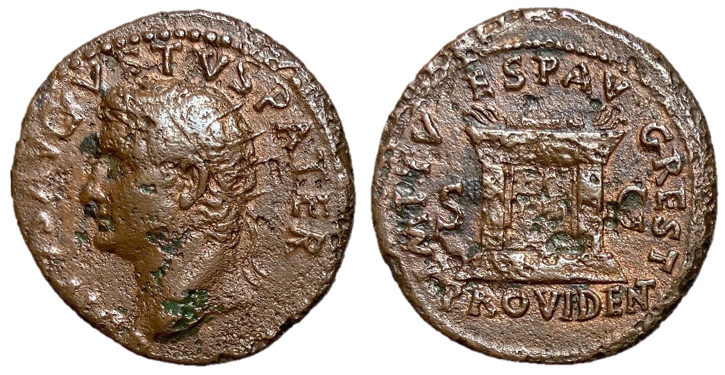 Divus Augustus, Issue by Titus, 81 - 81 AD, AE As | Roman Imperial Coins