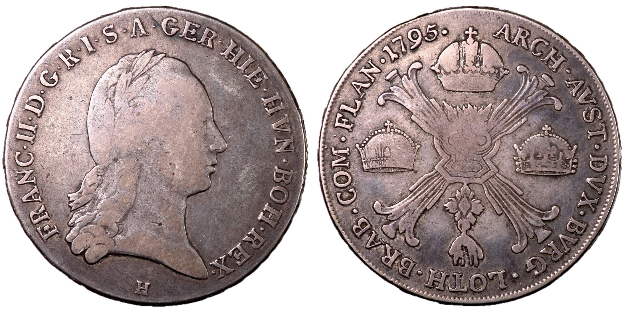 Austrian Netherlands, Francis II, 1795 Silver Thaler, 40mm | European Coins
