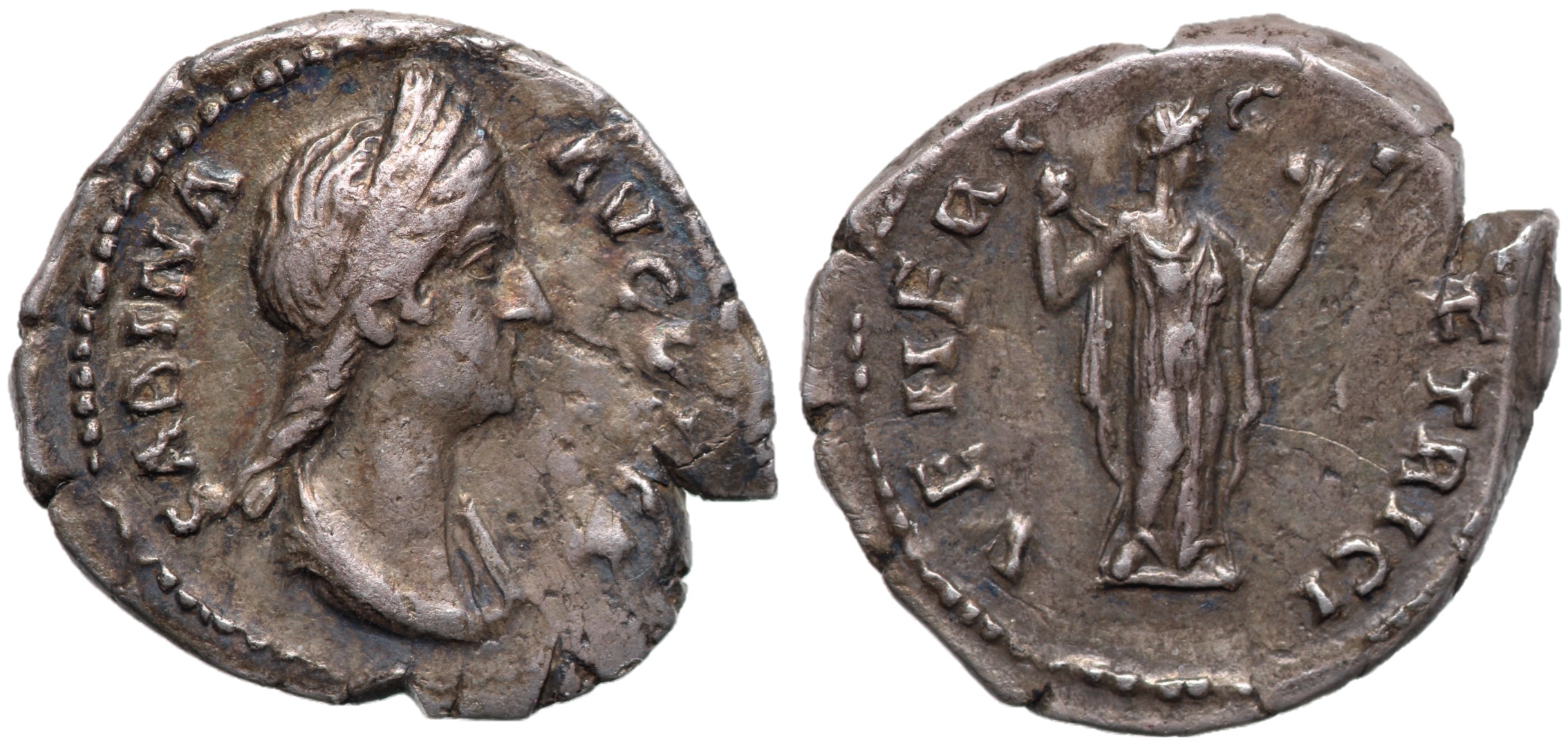 Sabina, 136 - 138 AD, Silver Denarius with Venus | Roman Imperial Coins