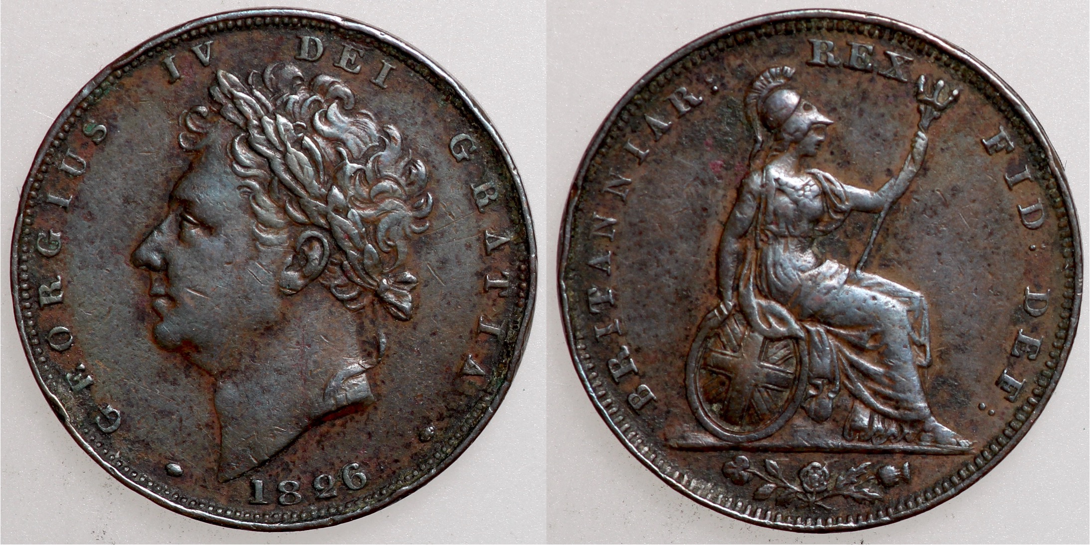 Great Britain, George IV, 1826 Farthing | European Coins