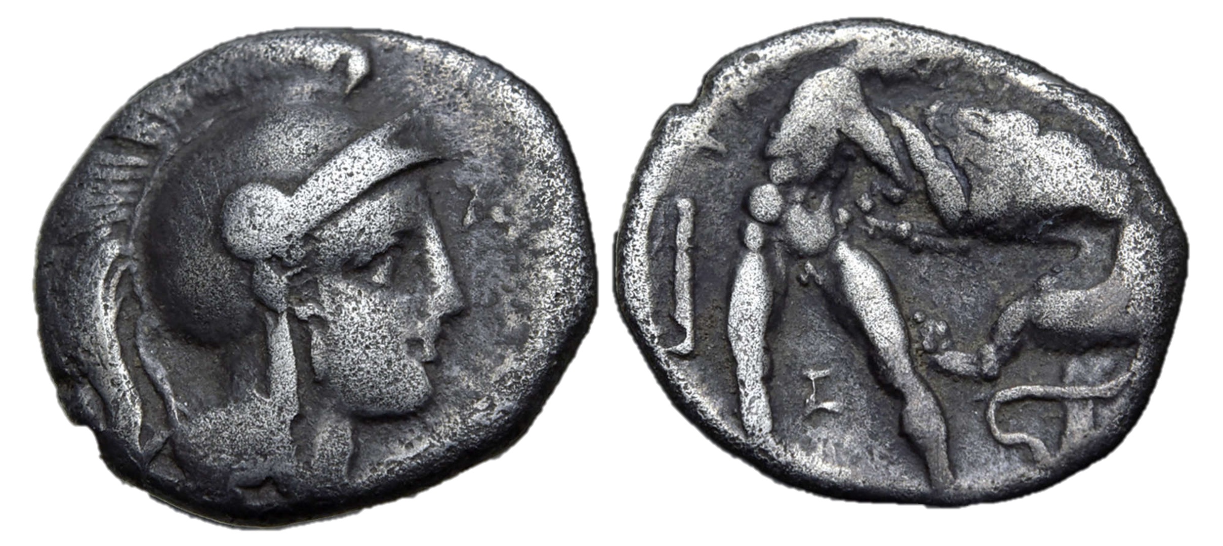 Calabria, Tarentum, 380 - 325 BC, Silver Diobol | Greek Coins