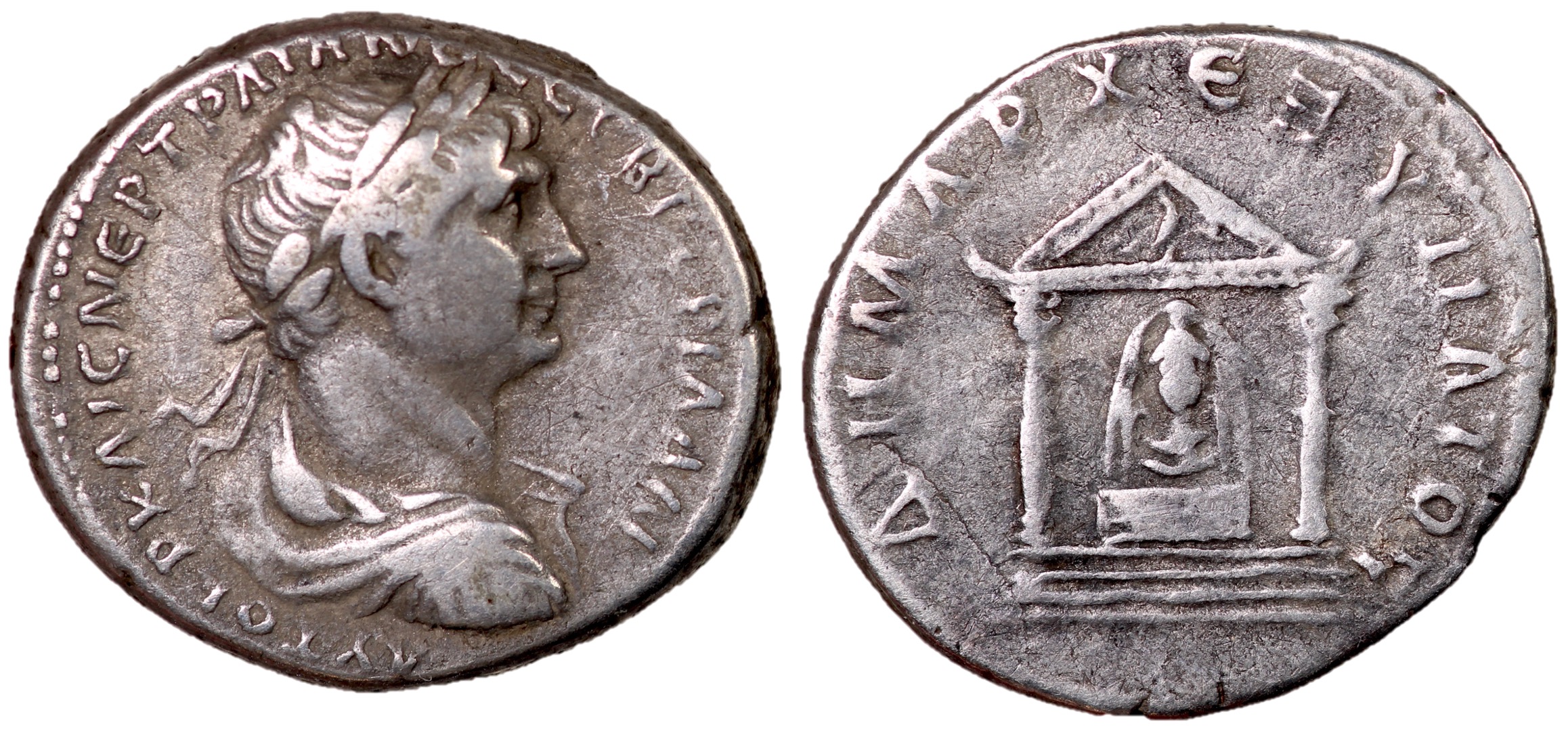 Trajan, 98 - 117 AD, Silver Tridrachm of Bostra, Scarce | Roman ...