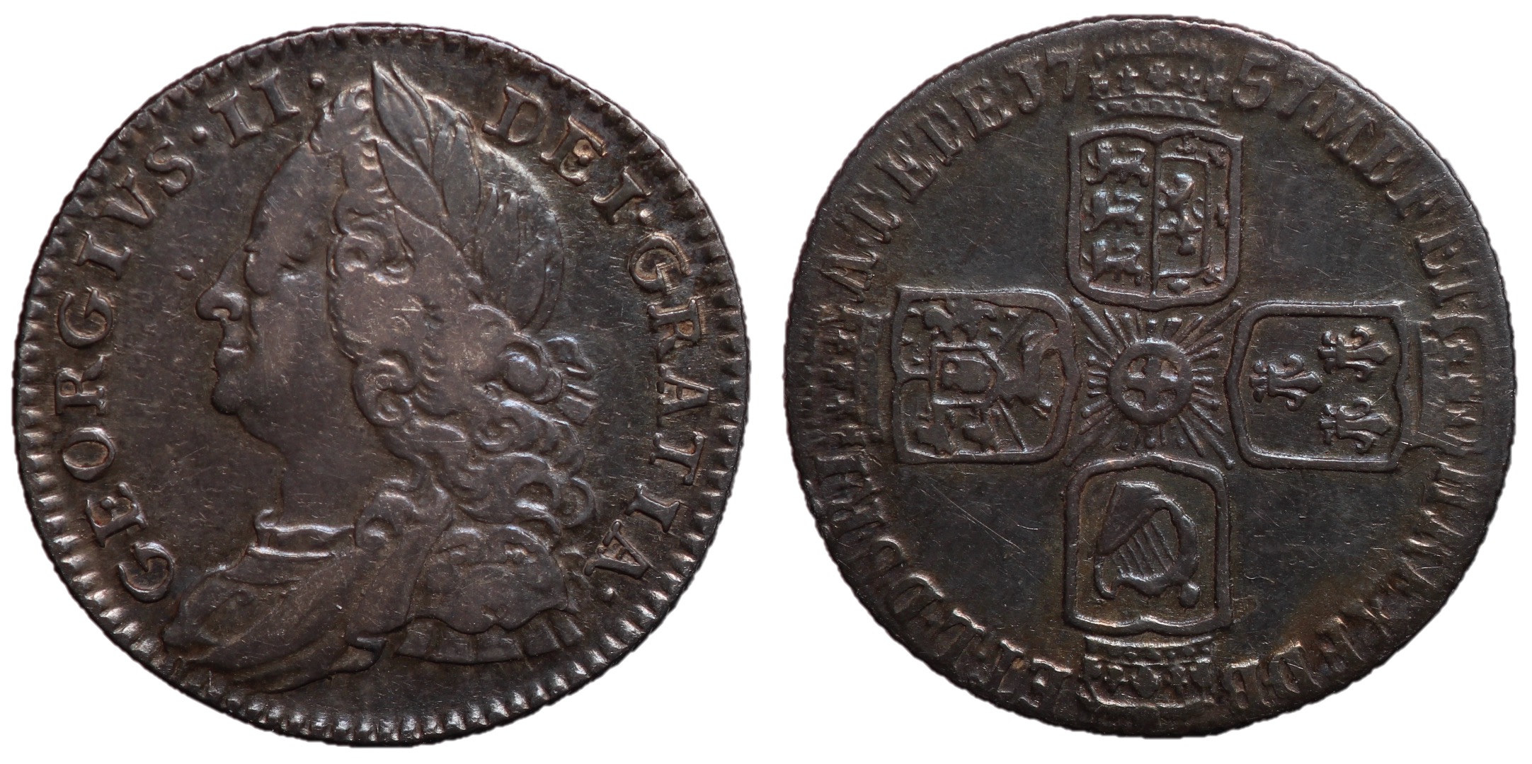 Great Britain, George II, 1757 Silver Shilling | European Coins