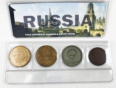 Russia: Four Historical Russian and Soviet Coins (mini) | Lots ...