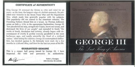 The Last King of America: George III (Mini Album) | Lots & Collections