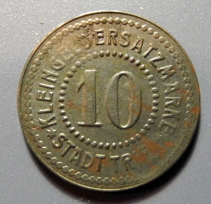 German metal notgeld - ND (1918) - Trier - 10 pfennig | European Coins