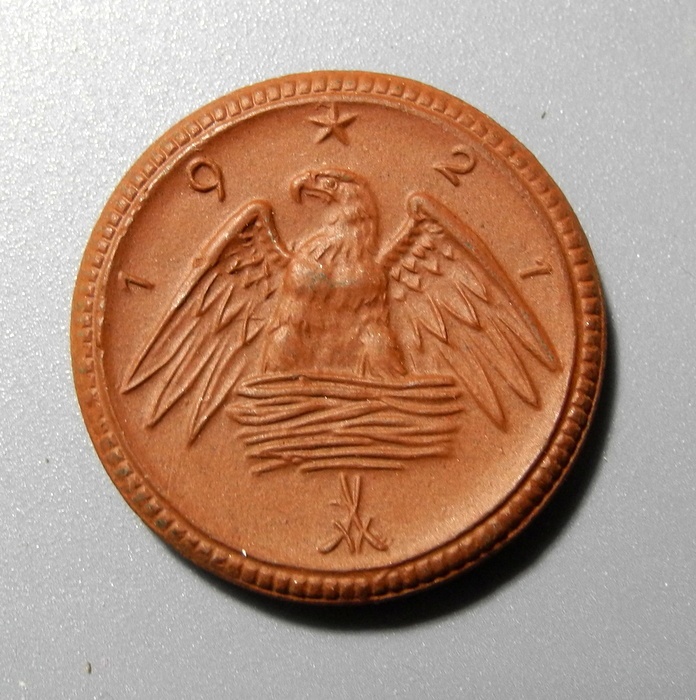 German coin made of porcelain (clay) - 2 Mark - Saxony, 1921 | European ...