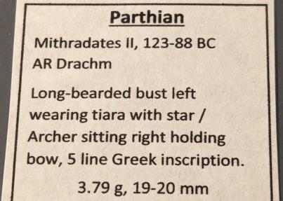 Kings of Parthia. Mithridates II, 123-88 BC. AR drachm