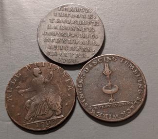 3 copper Conder tokens. Interesting lot | European Coins