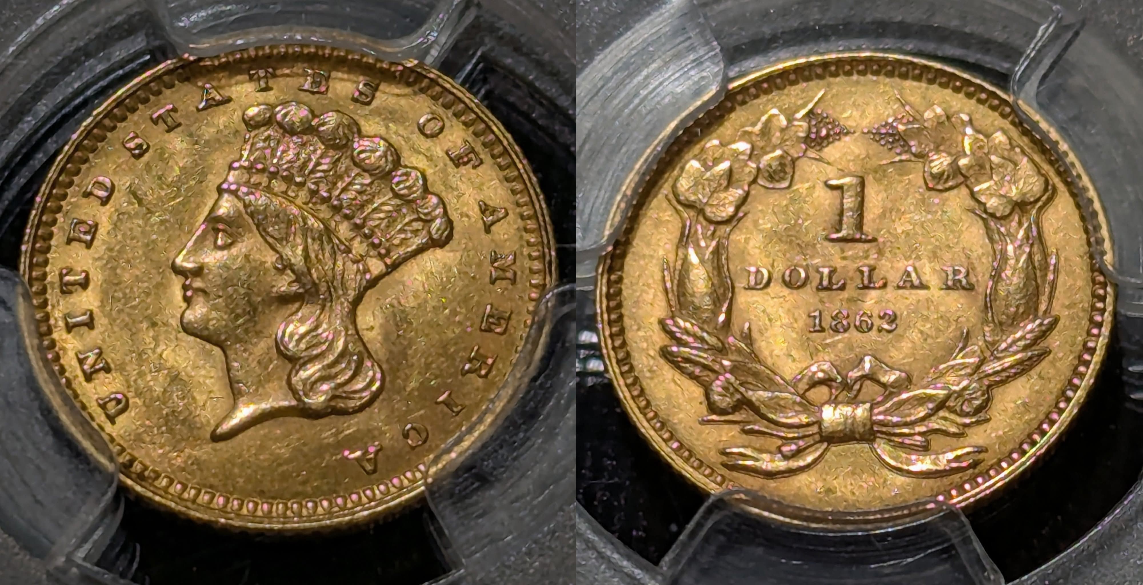 1862 Gold Dollar. PCGS MS62 | Miscellaneous