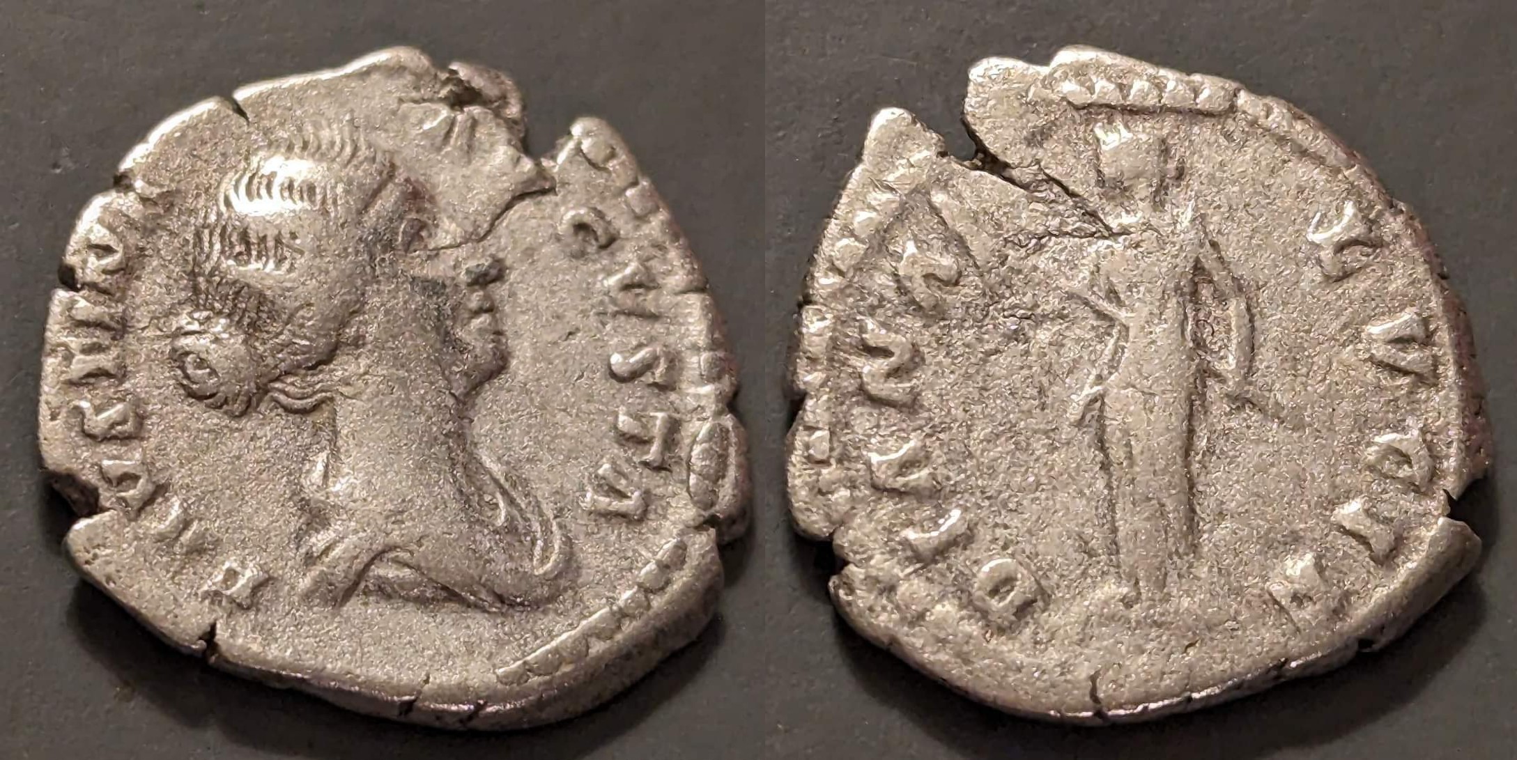 Faustina II, 147-176 AD. Silver denarius | Roman Imperial Coins