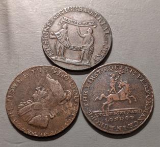 3 copper Conder tokens. Interesting lot | European Coins