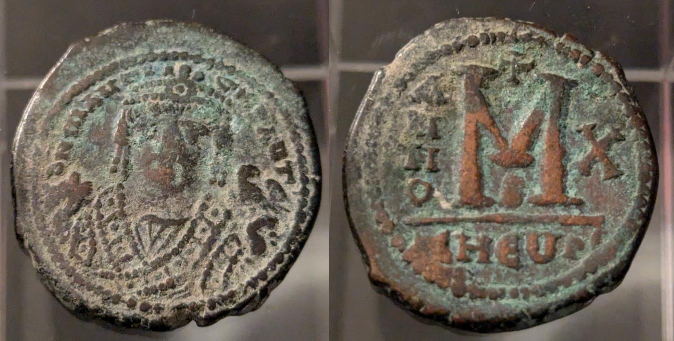 Byzantine. Maurice Tiberius, 582-602 AD. AE follis, Antioch