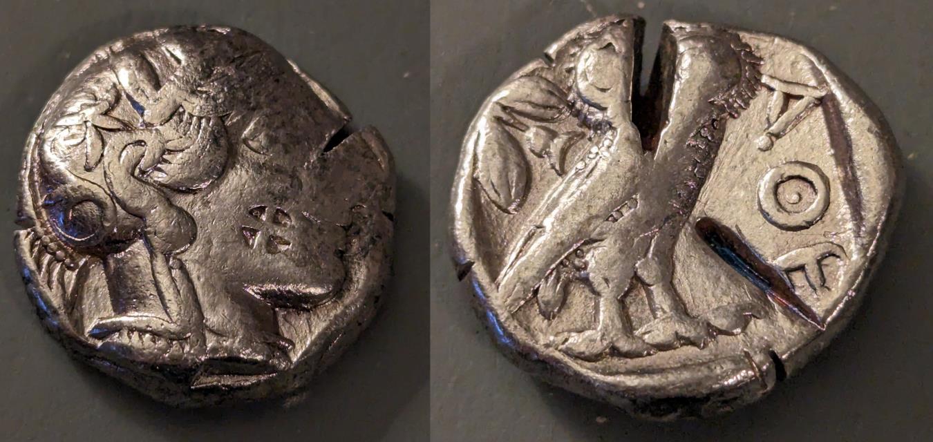 Attica, Athena. AR tetradrachm. Athena / Owl | Greek Coins
