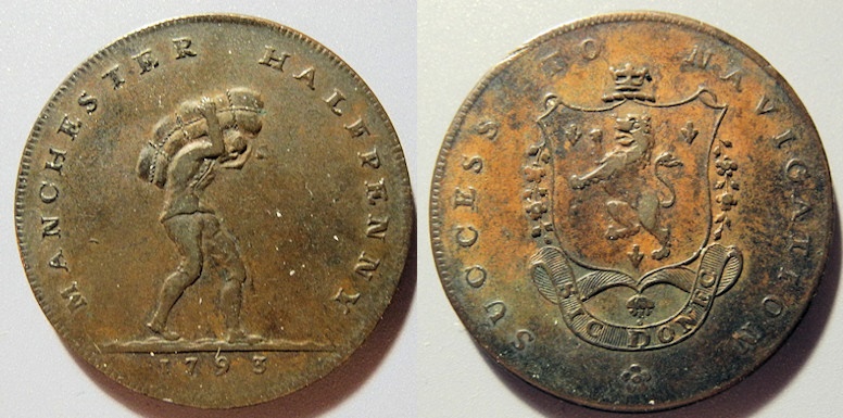 Great Britian, Half Penny token, 1793 - Lancashire, Manchester