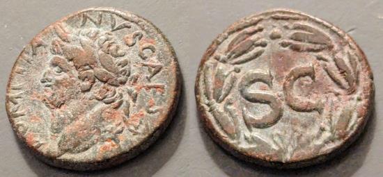 Domitian, 81-96 AD. Antioch. SC in wreath | Roman Provincial Coins