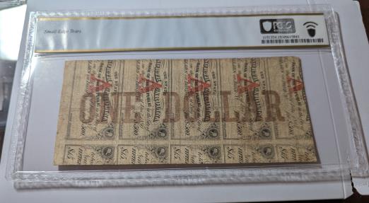 Civil War era banknote. Raleigh, NC. $1. PCGSF15 | US Paper Money