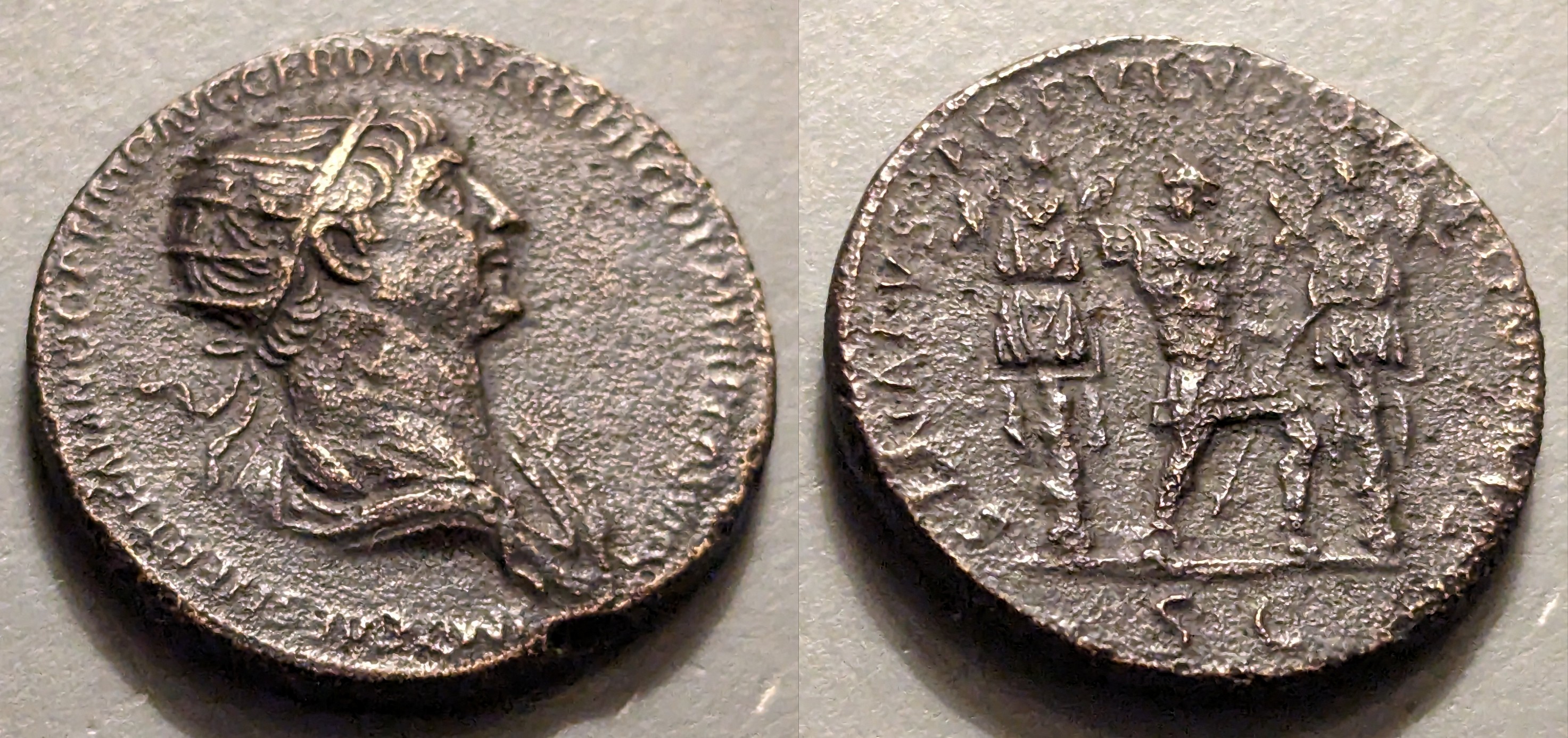 Trajan, 98-117 AD. AE dupondius. Scarce reverse! | Roman Imperial Coins