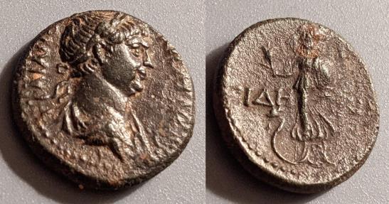 Trajan, 98-117 AD. AE Pamphylia, Side. Athena | Roman Provincial Coins