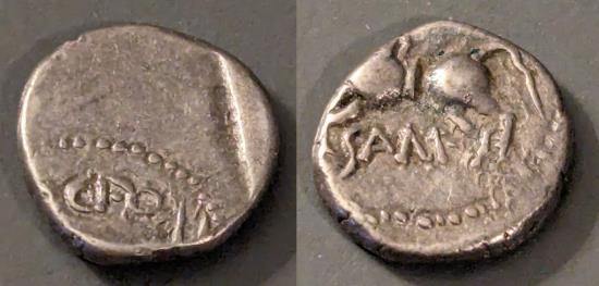 Celtic Gaul, Sequani. 100-50 BC. AR quinarius | Celtic Coins
